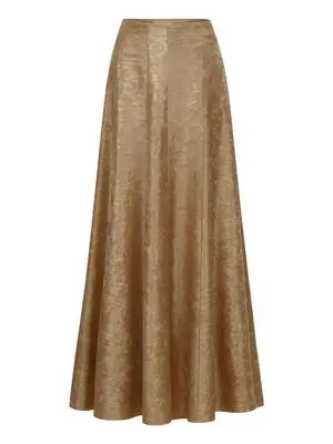Azeeza Soren Lamé Skirt - Gold