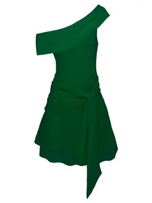 Azeeza Kavari Satin Mini Dress - Emerald