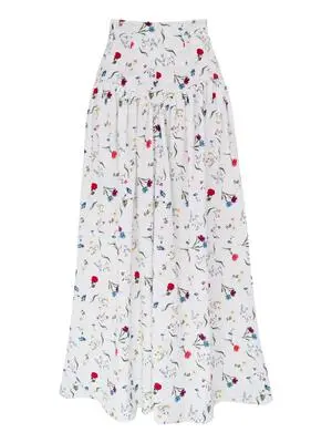 AZEEZA Noora Poplin Midi Skirt
