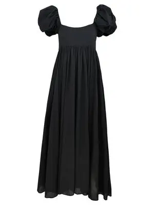 Azeeza Rory Cotton Voile Midi Dress - Black
