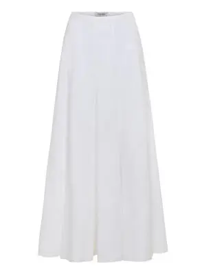 Azeeza Soren Poplin A-line Skirt - White