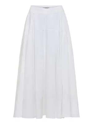 Azeeza Avani Poplin Midi Skirt - White