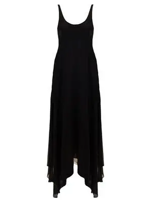 Azeeza Bria Chiffon Midi - Black