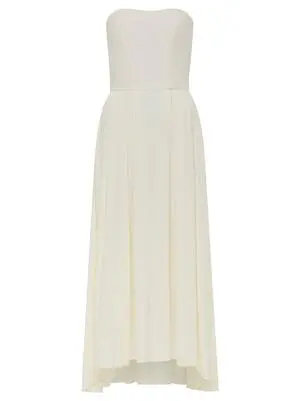 Azeeza Ezra Satin Midi Dress - Ivory