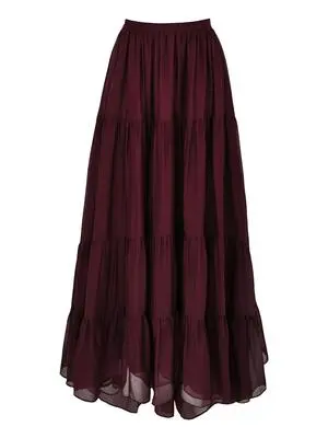 Azeeza Tamar Chiffon Skirt - Wine