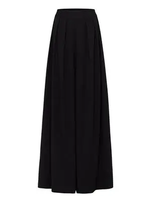 Azeeza Zora Wide-leg Satin Pants - Black
