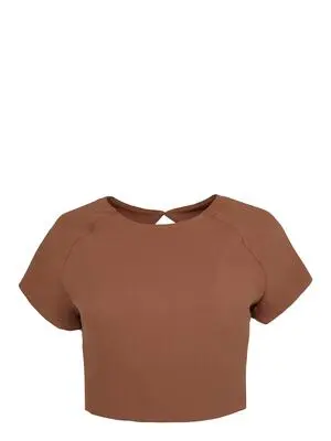 Azeeza Aura Jersey Satin Top - Mocha