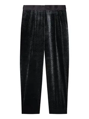 Giorgio Armani Double-pleat Velvet Trousers - Blue