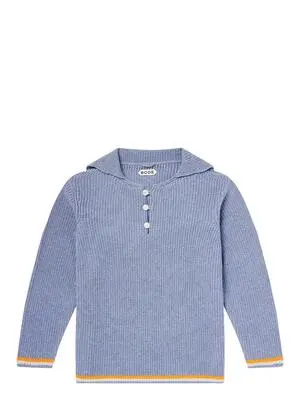 BODE Boat Deck Ribbed Virgin Wool Sweater - Blue