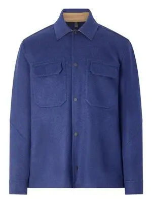 Sease Wool-blend Overshirt - Blue