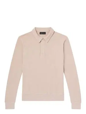 LES TIEN Cotton-piqué Polo Shirt - Neutrals