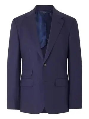 Dunhill Pinstriped Wool Suit Jacket - Blue