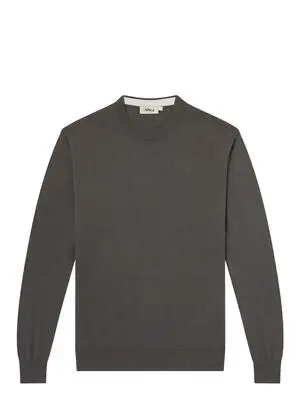 Altea Cotton And Cashmere-blend Crewneck Sweater - Gray