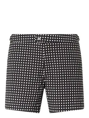 TOM FORD Straight-leg Polka-dot Swim Shorts - Black