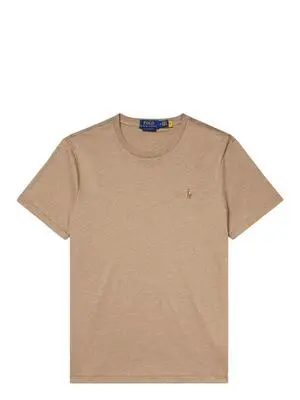 Polo Ralph Lauren Logo-embroidered Cotton-jersey T-shirt - Brown