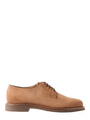 Brunello Cucinelli Suede Derby Shoes - Brown