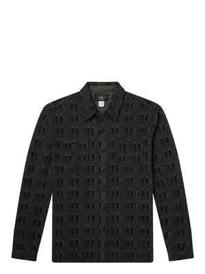 Ralph Lauren Wool-blend Jacquard Overshirt - Black