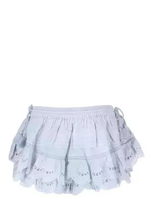 Isabel Marant Geana Ruffled Shorts - Blue