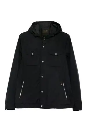 MOORER Hooded Pocket Jacket - Black