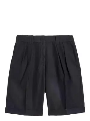 Aspesi Pleated Turn-up Shorts - Blue
