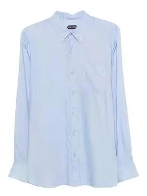 TOM FORD Buttoned Pocket Shirt - Blue