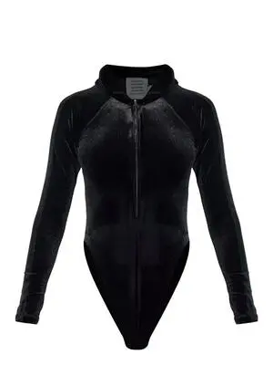 Vetements Zip-fastening Hooded Bodysuit - Black