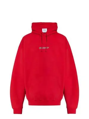 Vetements Long-sleeve Drawstring Hoodie - Red