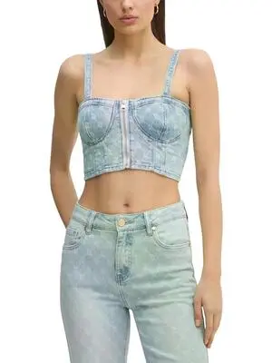 GAUDI Denim Crop Top - Blue