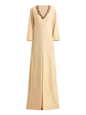 GEMY MAALOUF Bead-embellished Kaftan - Neutrals