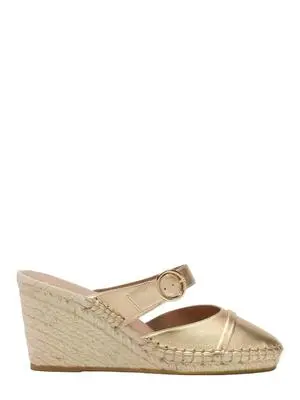MALONE SOULIERS Farah Wedge-heel Mules - Gold