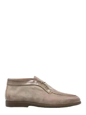 Santoni Lace-up Leather Boots - Neutrals