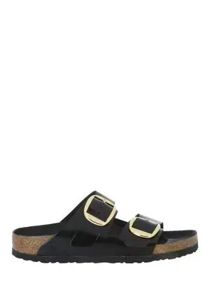BIRKENSTOCK Arizona Big Buckle Flat Sandals - Black