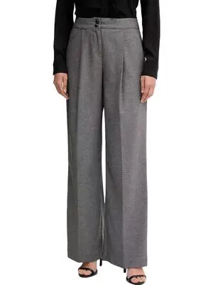 GAUDI Pleated Wide Leg Trousers - Grey