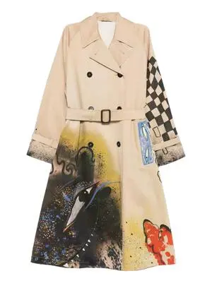MAX MARA Graphic Print Belted Coat