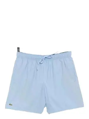 Lacoste Logo-patched Drawstring Swim Shorts - Blue