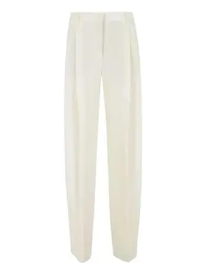 Andamane Pleated Trousers - White