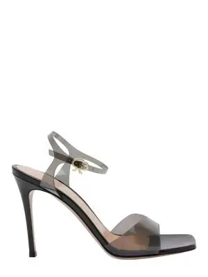 GIANVITO ROSSI Square-toe Heeled Sandals - Grey