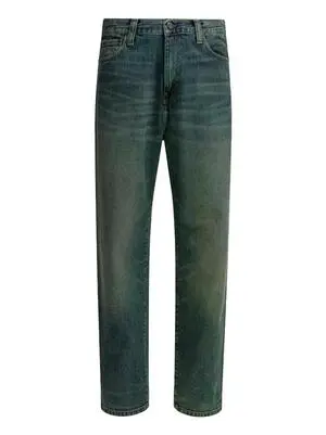 Carhartt Work In Progress Aaron Logo-patch Straight Jeans - Blue
