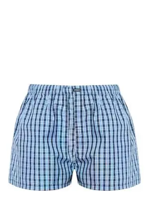 Vetements Checked Boxer Shorts - Blue