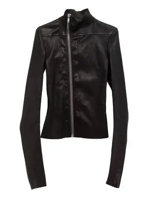 Rick Owens Leather Zip-up Jacket - Black