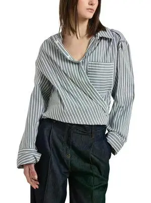 IRO PARIS Striped Shirt - Grey