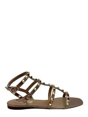 Valentino Garavani Rockstud Strap Sandals - Brown