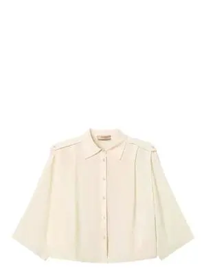 TWINSET Crop Shirt - Neutrals