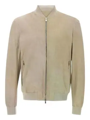 CONCEPT LEATHER Lecce Leather Jacket - Neutrals