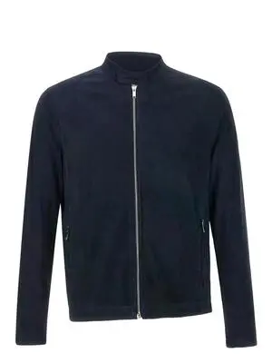 CONCEPT LEATHER Nappa Leather Jacket - Blue