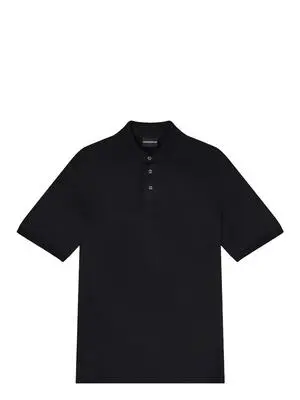 Emporio Armani Textured Polo Shirt - Blue
