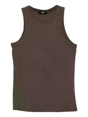 ELEH Ribbed Tank Top - Brown