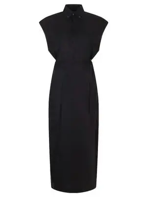 Fabiana Filippi Tie-waist Midi Dress - Black
