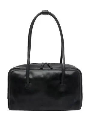 MARGESHERWOOD Soft Boston Leather Shoulder Bag - Black