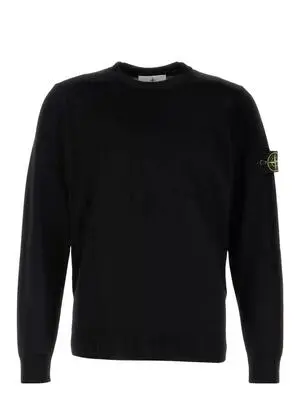 Stone Island Logo-patch Sweater - Black